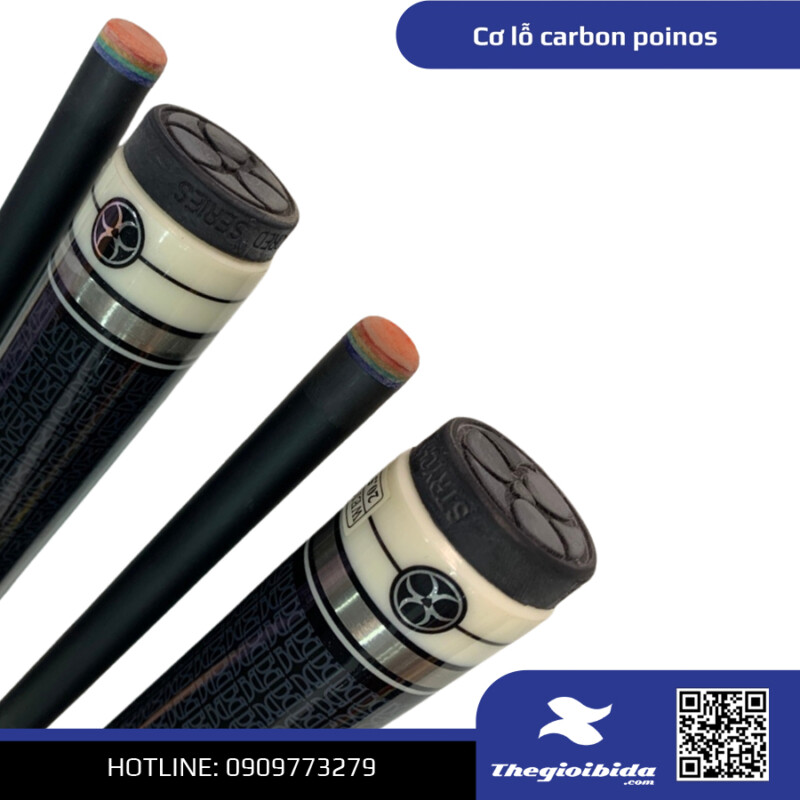 Cơ bida lỗ Carbon Poinos