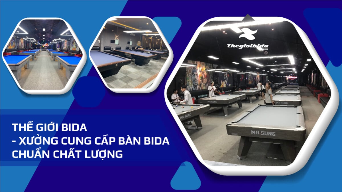 Thi công bàn Bida lỗ đẹp và chất lượng - THẾ GIỚI BIDA - Hàng chính hãng.